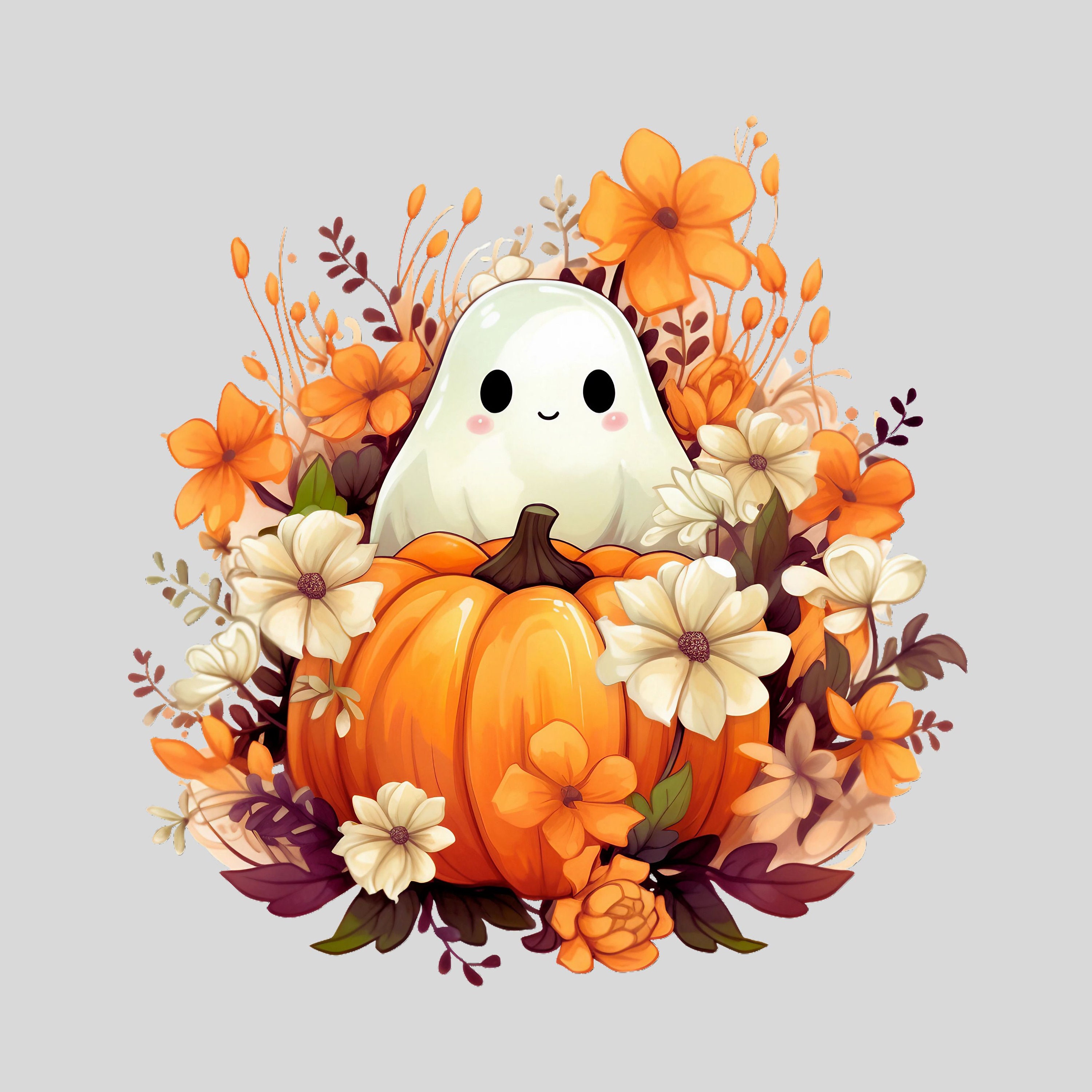 Halloween PNG, Cute Ghost, Instant Download, Autumn Sublimation Design ...