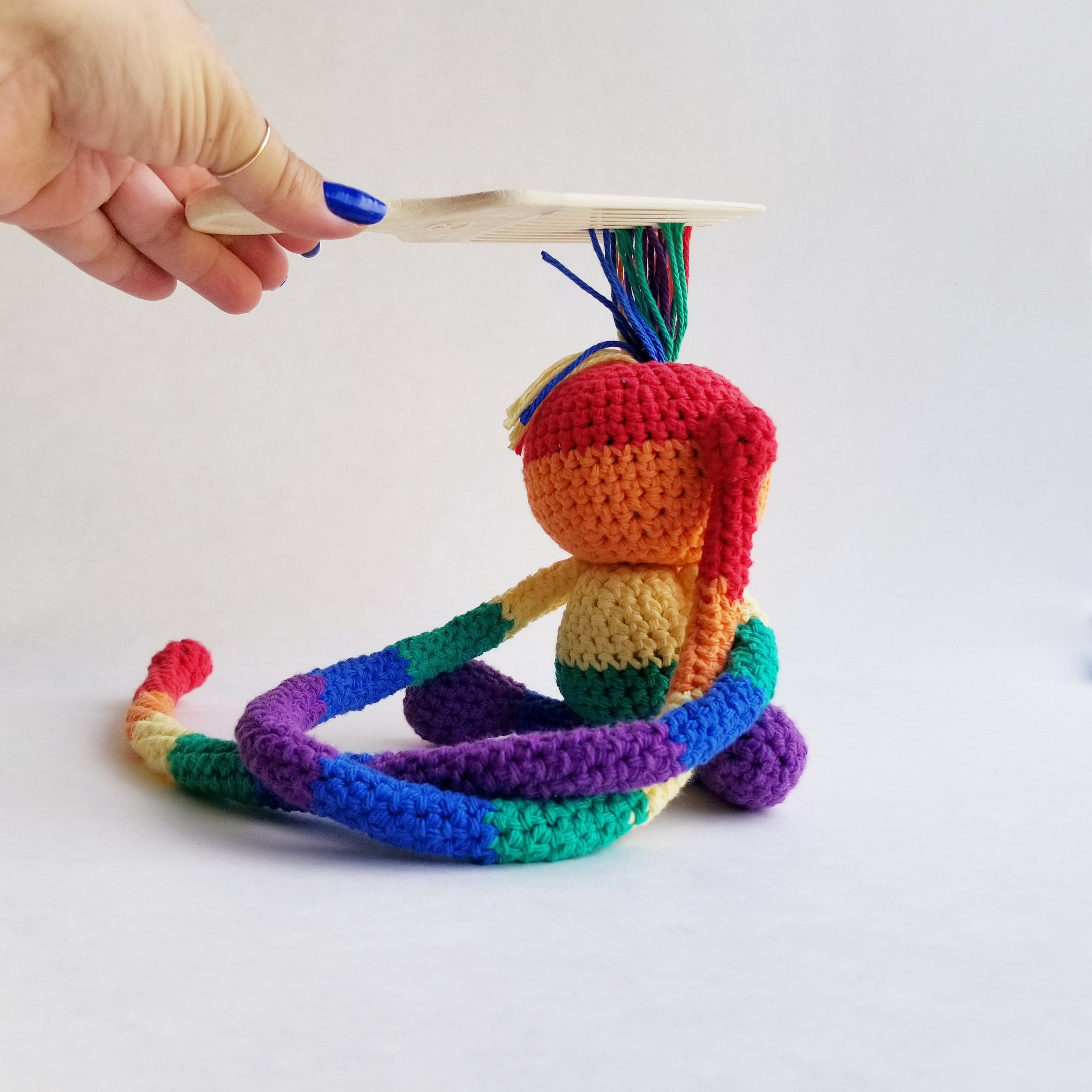 LGBTQ pride Friend Gay / Queer Rainbow Crochet Flag Doll - Etsy