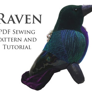Raven Sewing Pattern Fostering Sewing Patterns / Crow, Magpie ...