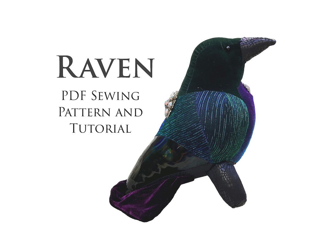 Raven Sewing Pattern Fostering Sewing Patterns / Crow, Magpie ...