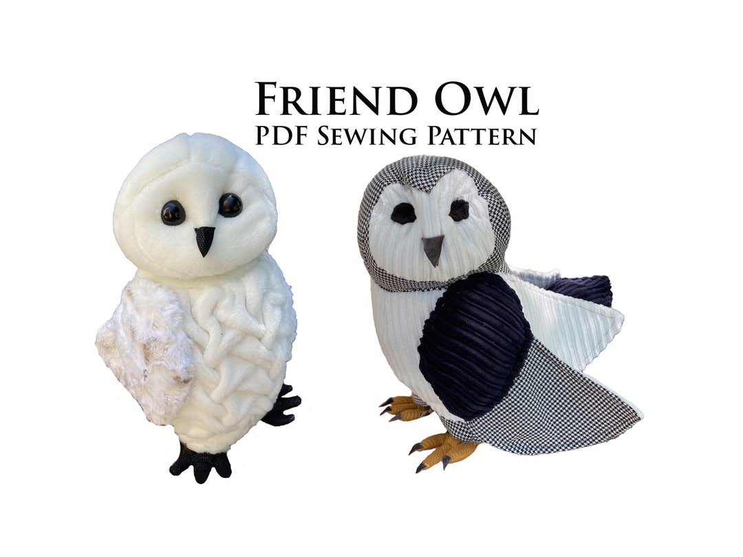 Friend Owl PDF Plushie Sewing Pattern for Home Printers and Projectors ...