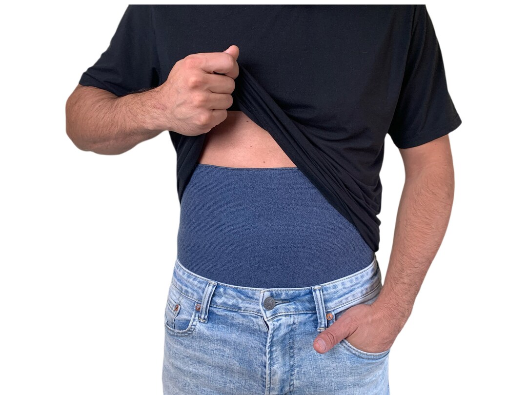 Men's Blue Merino Wool Haramaki | Back Warmer | Belly Warmer | Back ...