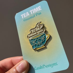 Tea Time Enamel Pin - Etsy