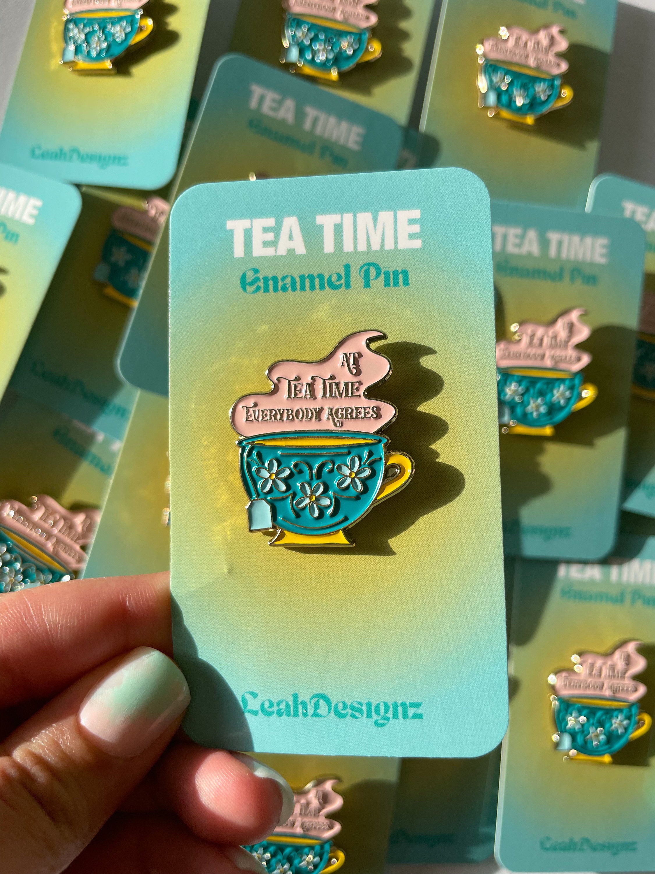 Tea Time Enamel Pin - Etsy