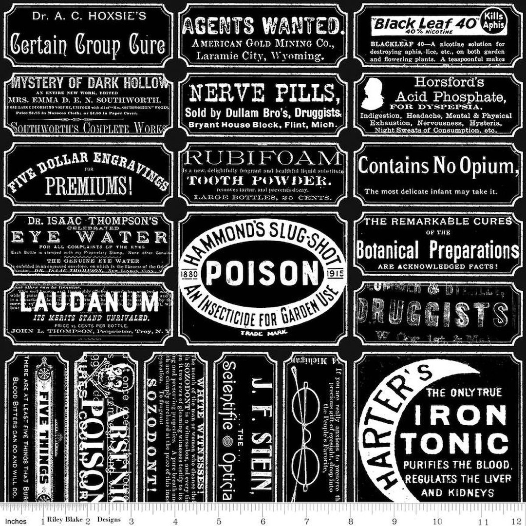 Apothecary Poison Labels Queen of We'en by J Wecker Frisch for Riley ...