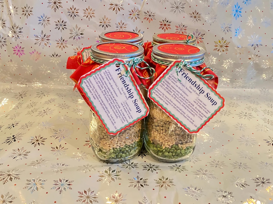 Friendship Soup in a Glass Jar, Christmas Gift, Quick Easy Family Meal ...