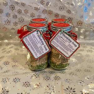 Friendship Soup in a Glass Jar, Christmas Gift, Quick Easy Family Meal ...