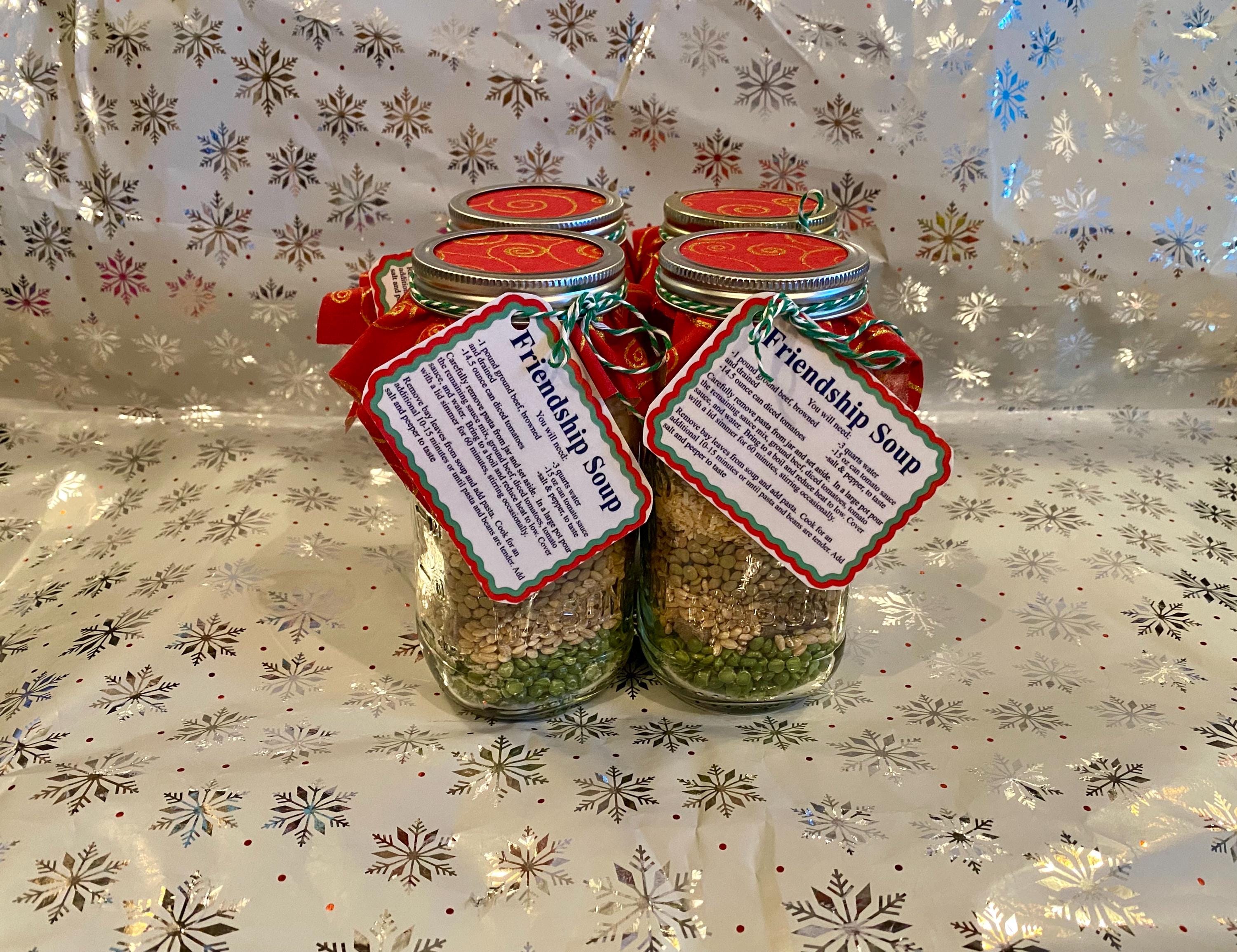 Friendship Soup in a Glass Jar, Christmas Gift, Quick Easy Family Meal ...