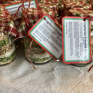 Friendship Soup in a Glass PINT Jar, Christmas Gift, Quick Easy Family ...