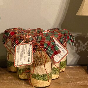 Friendship Soup in a Glass Jar Christmas Gift Quick Easy - Etsy