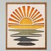 Boho Sunset Wall Art | Beach Sunrise | Retro Ocean Sun | Bohemian Wood ...