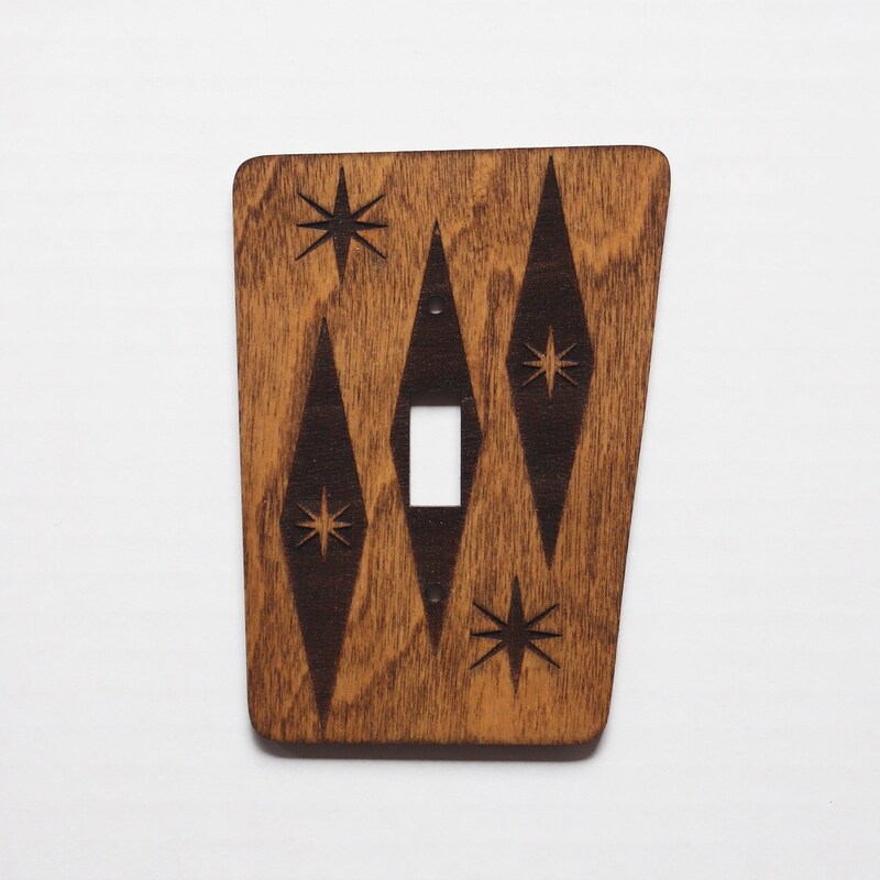 Mid Century Light Switch Plate - Etsy