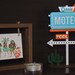 Mid-century Oasis Motel Sign - Shelf Sitter - Mini Wood Motel Sign - Etsy