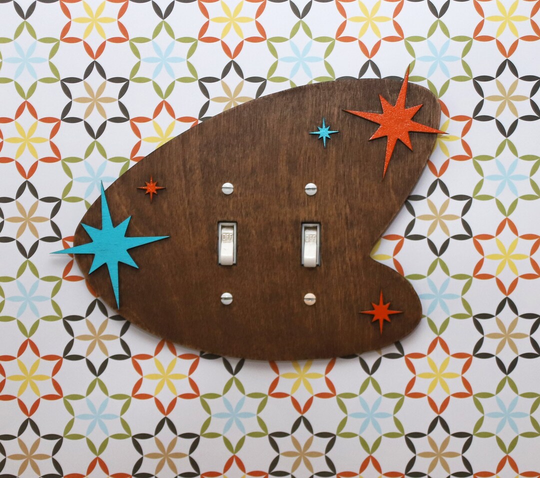 Mid-century Modern Boomerang Light Switch Wall Plate Atomic - Etsy