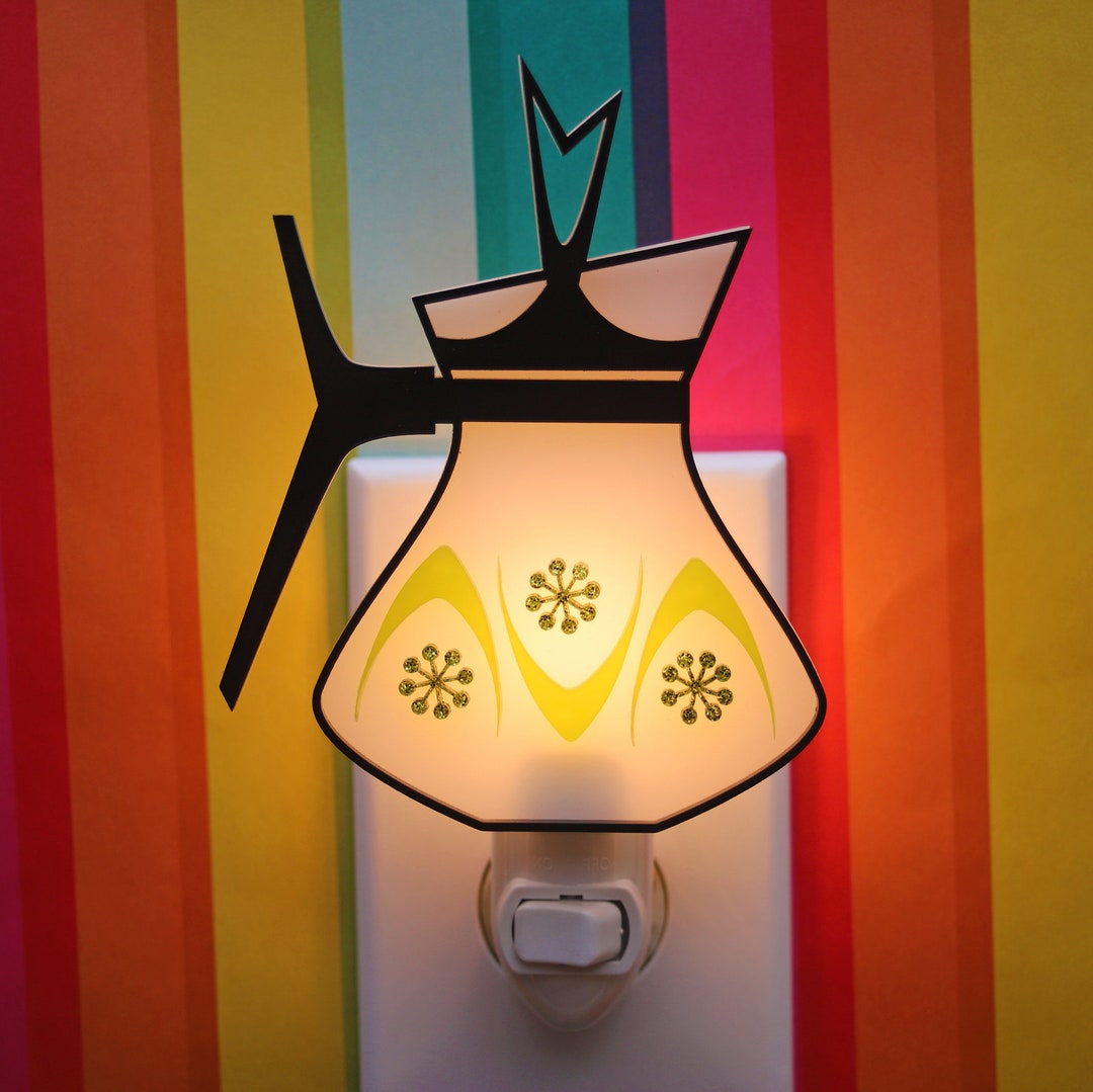 Coffee Pot Night Light | Mid-century Modern Nightlight | "atomic Brew ...