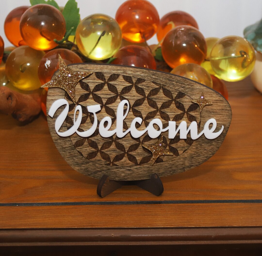 Mid-century Modern Welcome Sign | Wood & Acrylic | Retro Diner ...