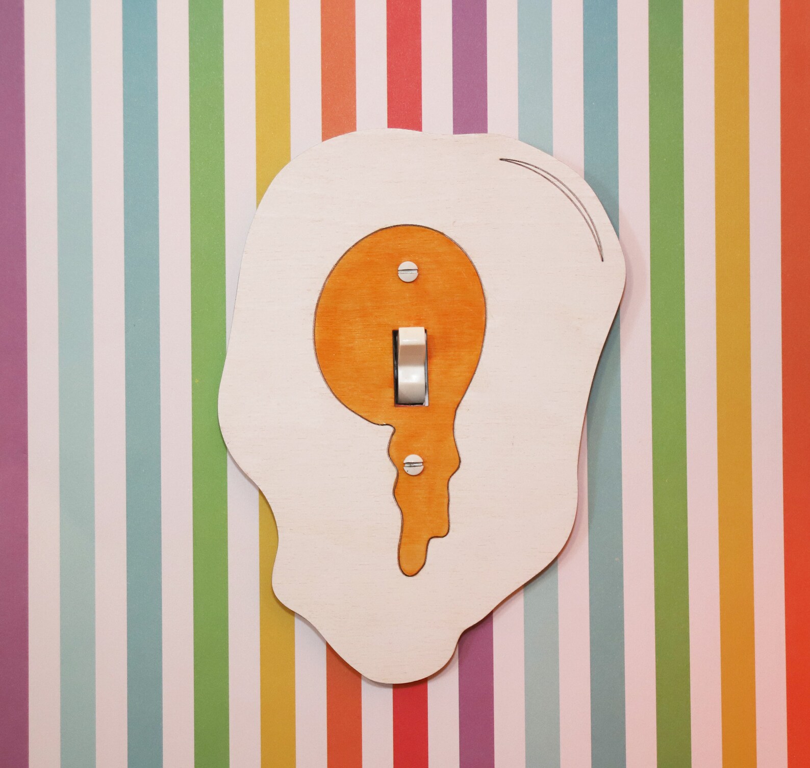 Fried Egg Light Switch Plate | Novelty Breakfast Decor - Etsy
