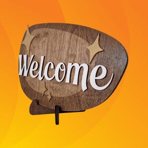 Mid Century Modern Personalized Sign | Custom Retro Welcome Sign | MCM ...