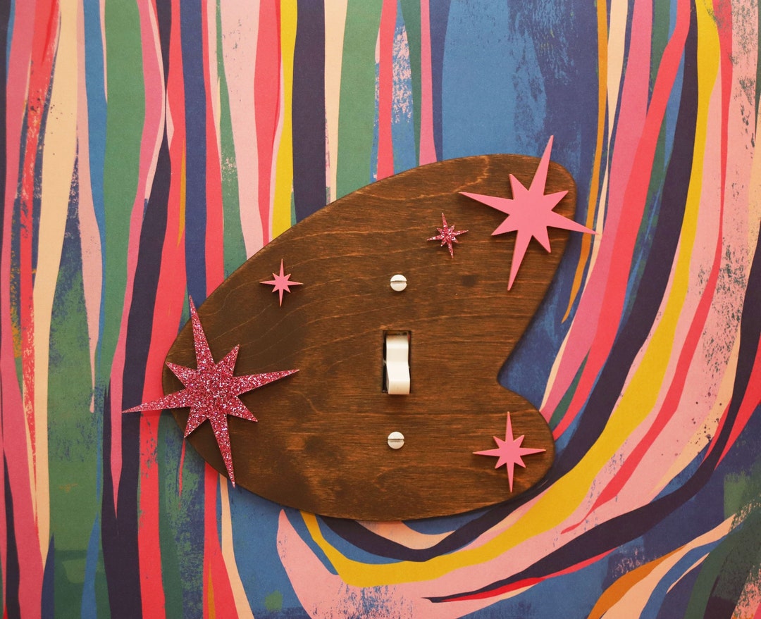 Mid-century Modern Boomerang Light Switch Wall Plate Atomic - Etsy