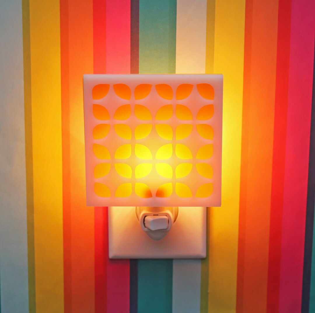 Breeze Block Night Light Acrylic Mid-century Modern Nightlight Retro ...