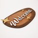 Mid-century Welcome Sign Retro Wood Sign MCM Googie Atomic Art Mid ...