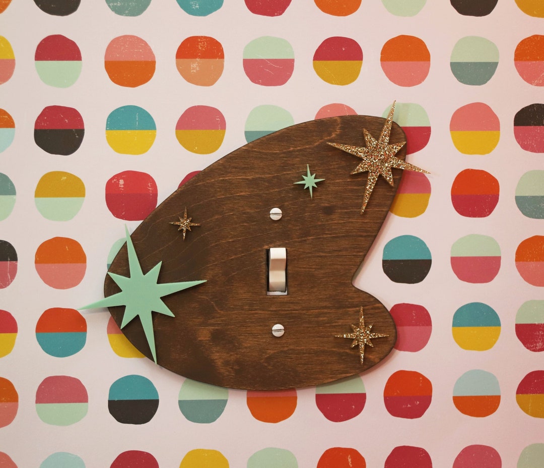 Mid-century Modern Boomerang Light Switch Wall Plate | Atomic ...