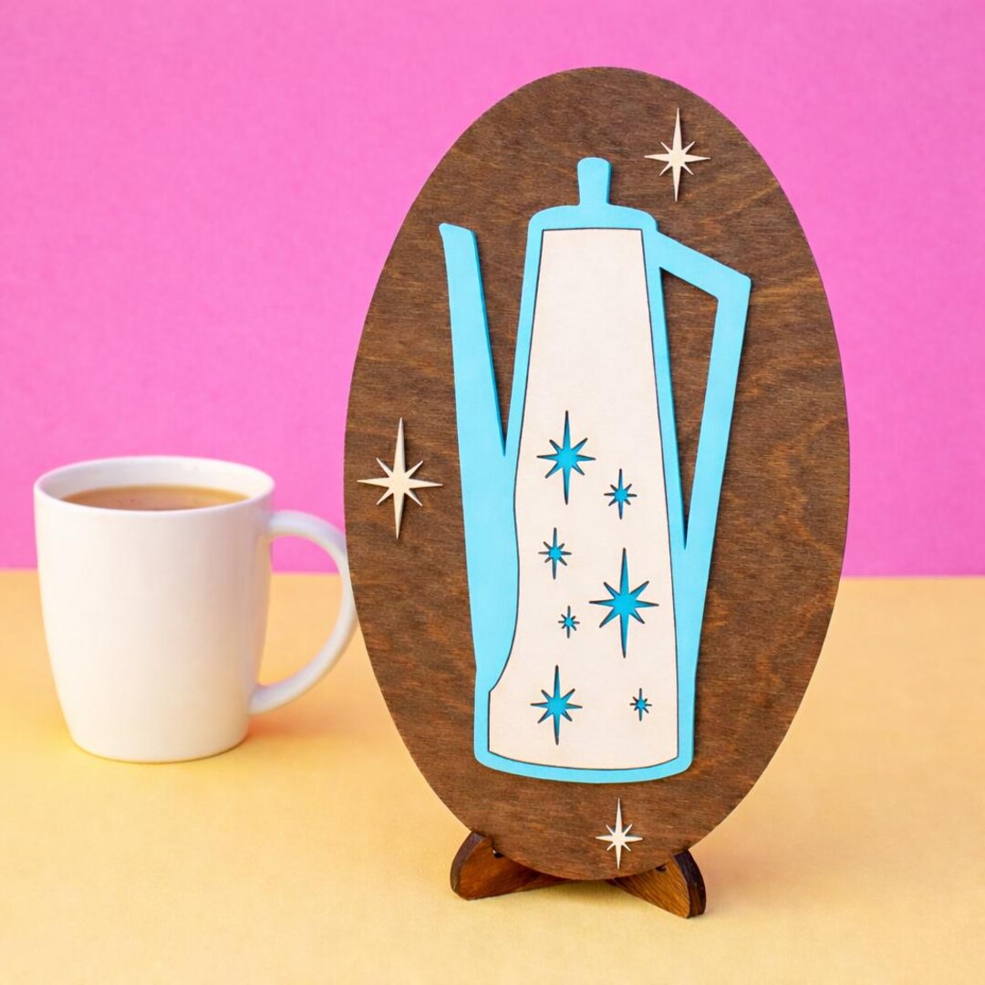 Atomic Coffee Pot Wall Art | Mid Century Modern Decor - Etsy