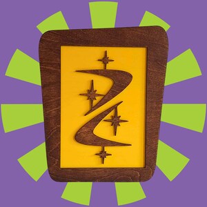 Atomic Googie Wall Art Set | Custom MCM Framed Wood Art | Mid-century ...