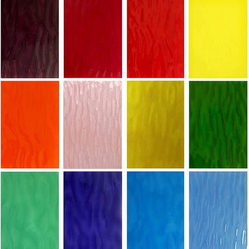 10 Sheets Variety Stained Glass Sheets Pack 4 X 6 Inch Large - Etsy