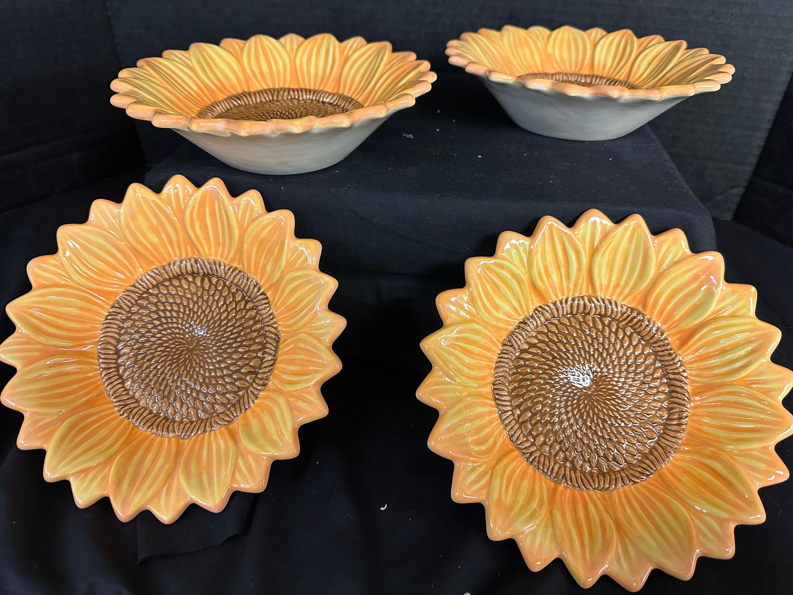 Ceramic Sunflower Bowls - Etsy