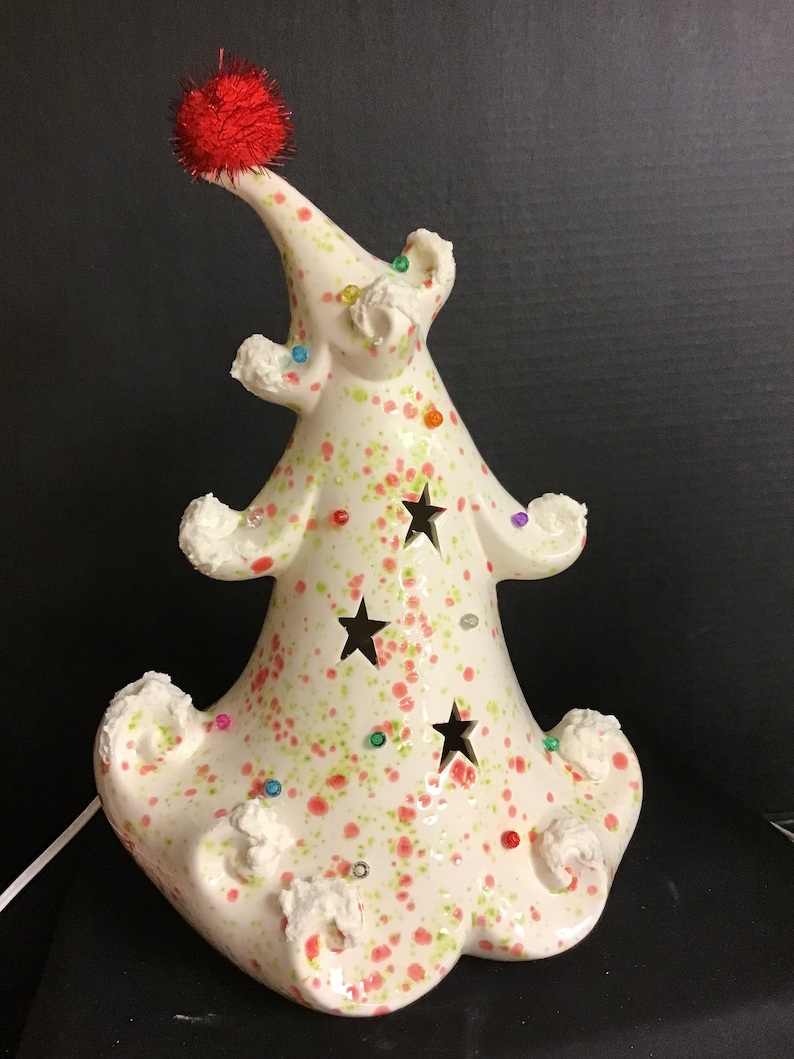 Jolly Ceramic Tree Glazed 13 Tall - Etsy