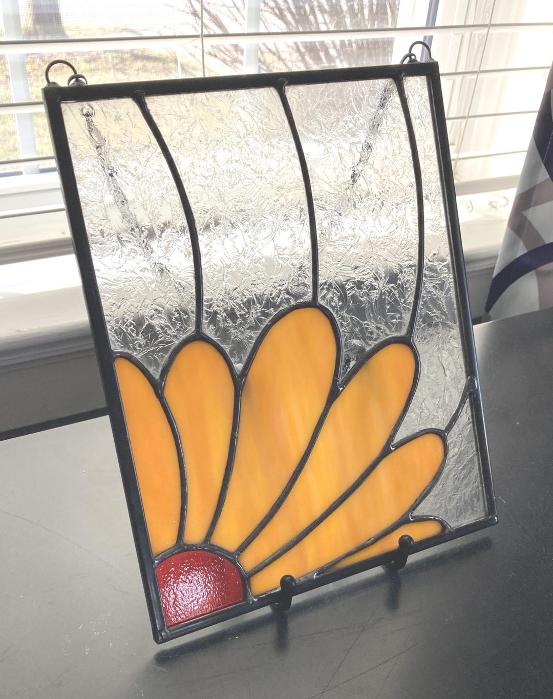 Stained Glass Panel – Daisy Flower - A Touch of Sunlit Warmth (8 X 10 ...