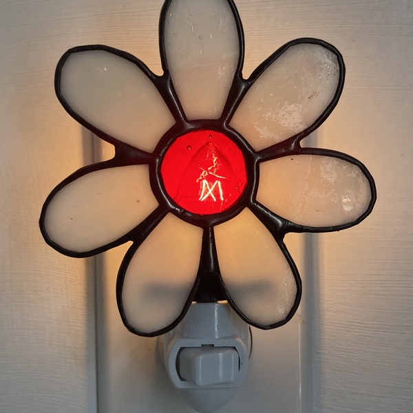 Stained Glass Daisy Night Light - Etsy