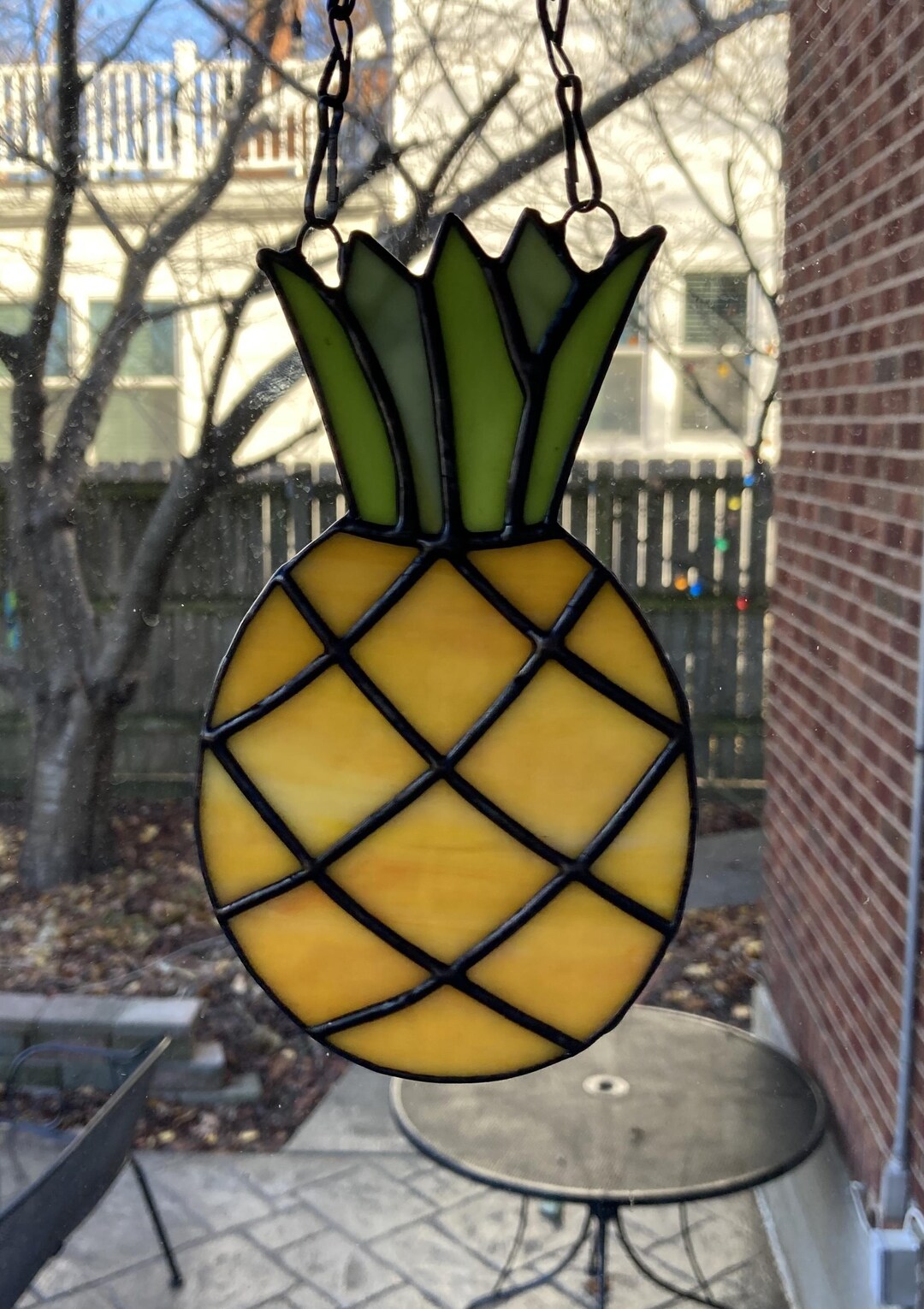 Stained Glass Pineapple Suncatcher, Delightful and Whimsical Piece That ...