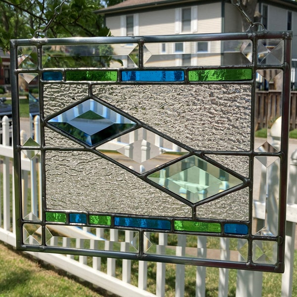 Stained Glass Panel Framed - Etsy