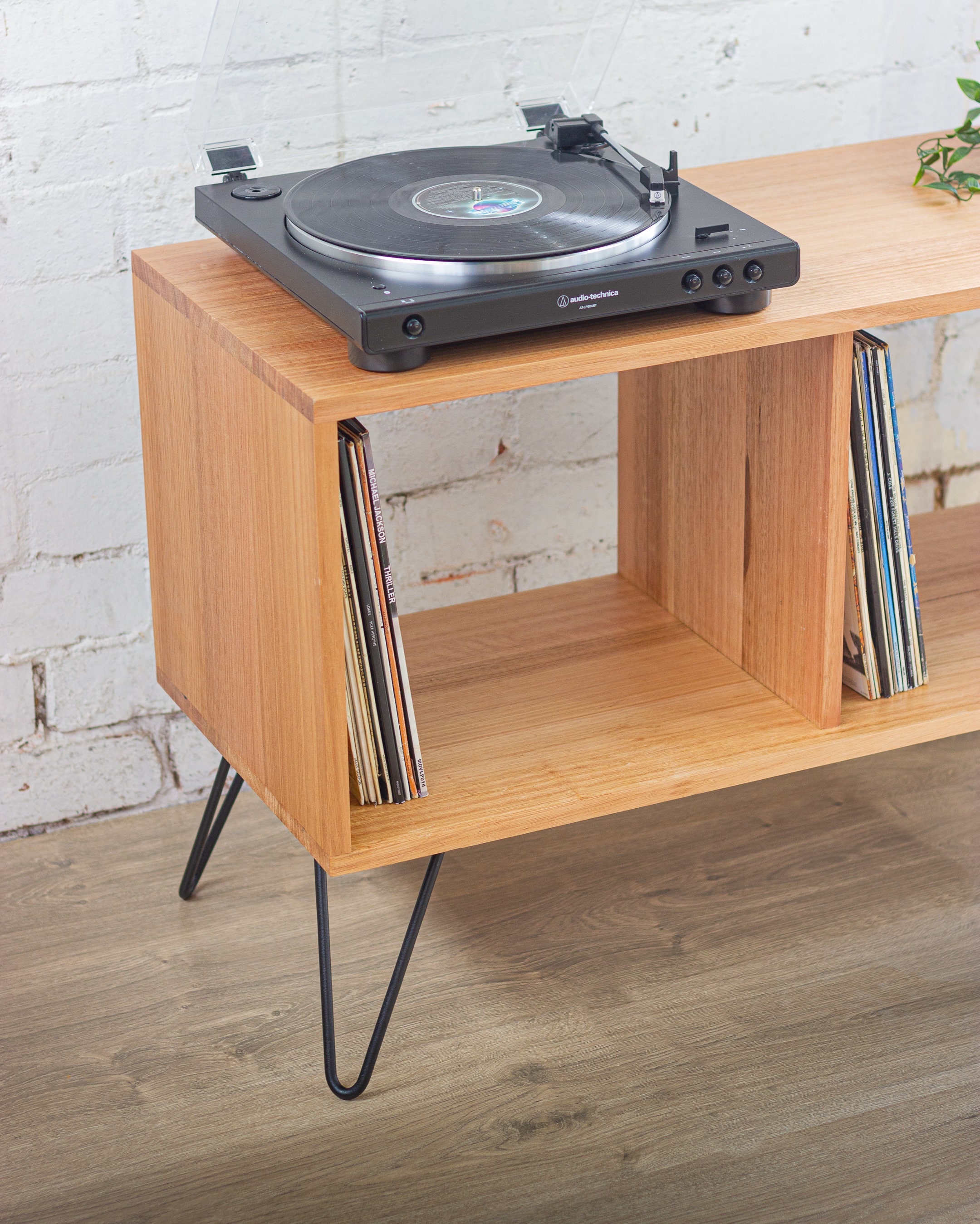 90cm Solid Tasmanian Oak Record Player Stand W/ Hairpin Legs - Etsy ...