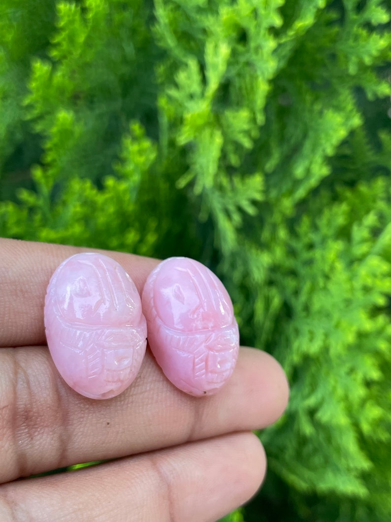 Pink Opal Scarab Shape Gemstone Natural Pink Opal Beetle - Etsy