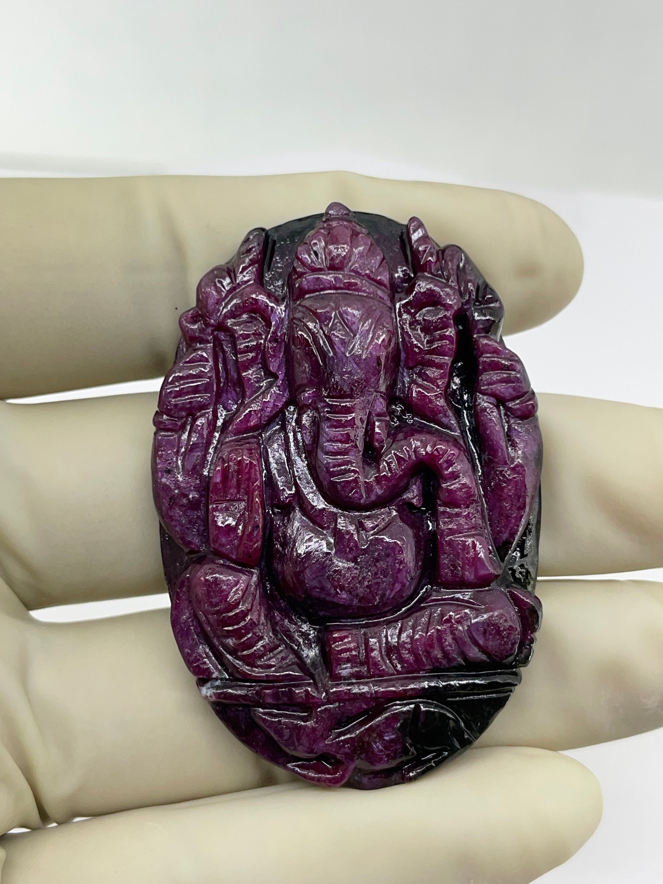 Natural Ruby Ganesha Idol, Lord Ganesha Ji Statue, Spiritual Gifts ...