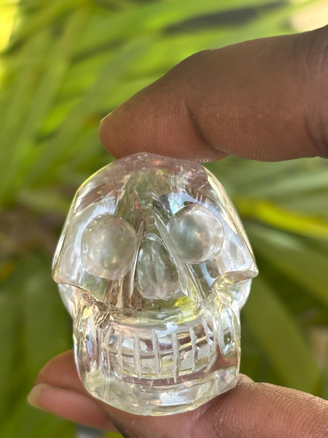 Natural Clear Quartz Skull | Skull Carving | Quartz Skull | Gemstone ...