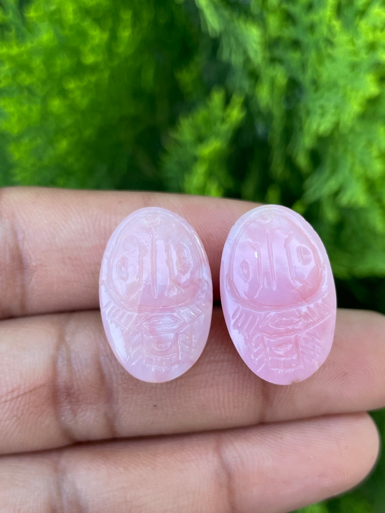Pink Opal Scarab Shape Gemstone Natural Pink Opal Beetle - Etsy