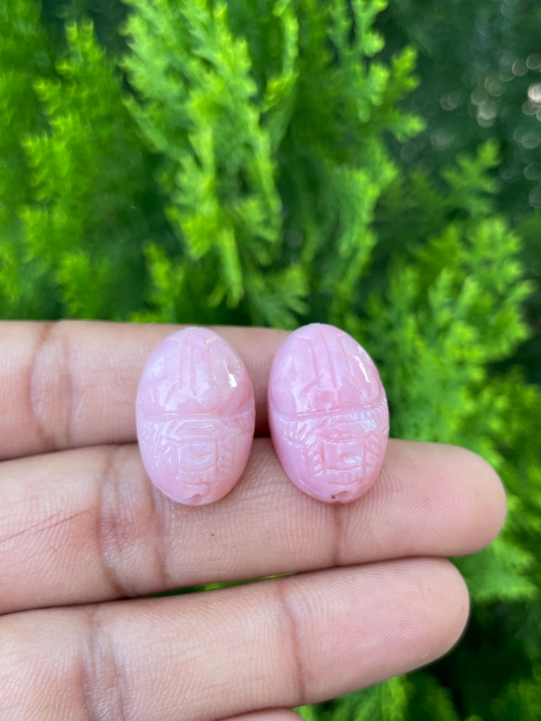 Pink Opal Scarab Shape Gemstone Natural Pink Opal Beetle - Etsy