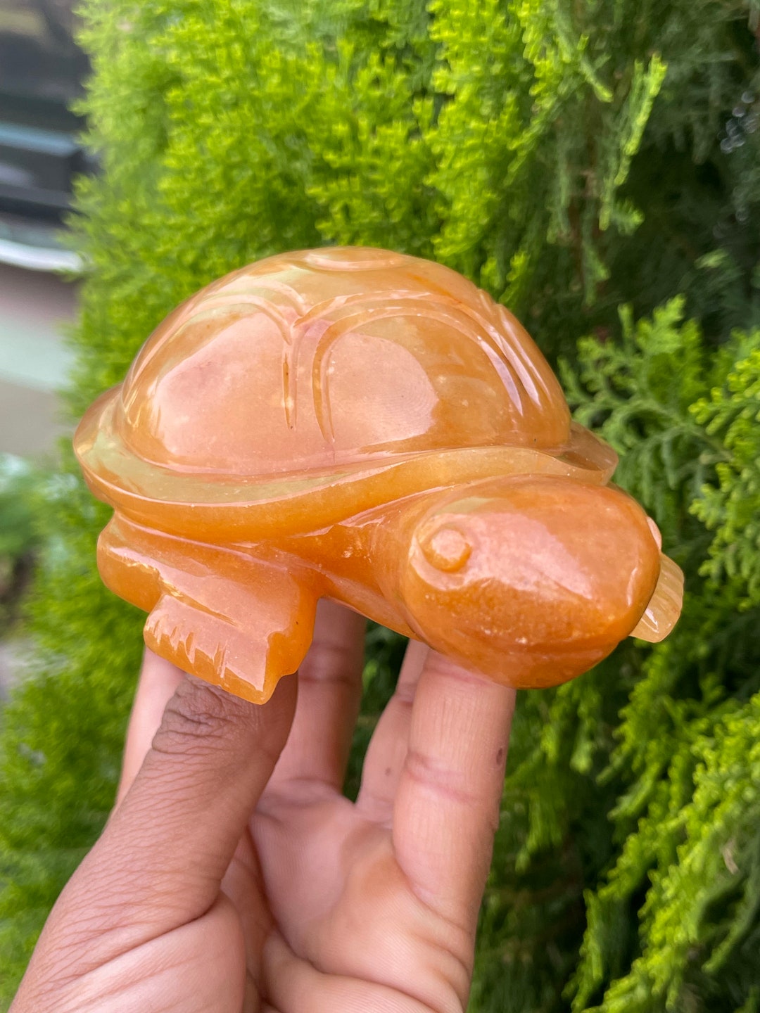 Natural Gemstone Hand-carved Tortoise Carving - Yellow Aventurine ...
