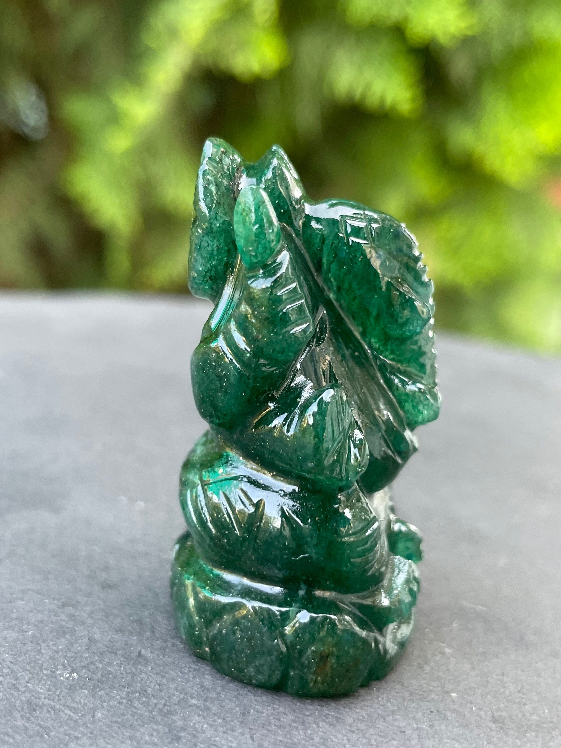 Green Jade Hindu God Sculptures Gemstone Ganesh God - Etsy