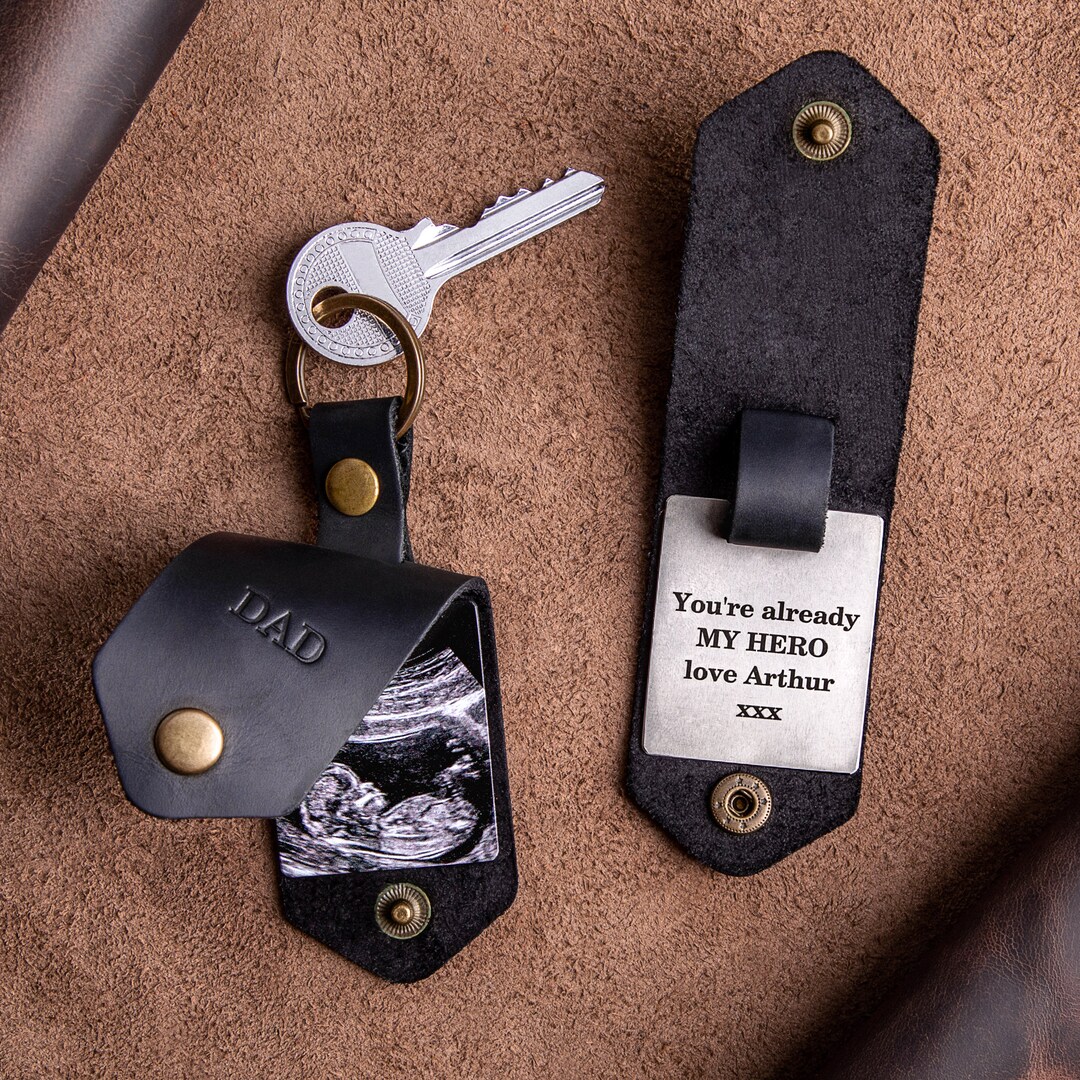 Ultrasound Scan Photo Keychain, Dad Ultrasound Gift, Sonogram Keychain ...