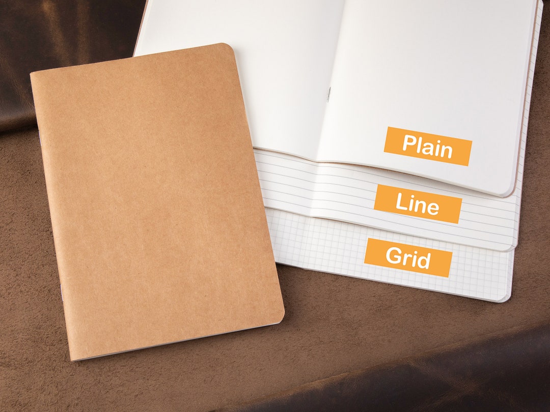 Journal Paper Blocks to Refill, Lined, With Grid or Plain, Additional ...