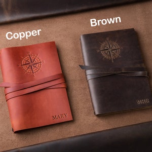 Custom Leather Journal for Graduation Gift for College - Etsy