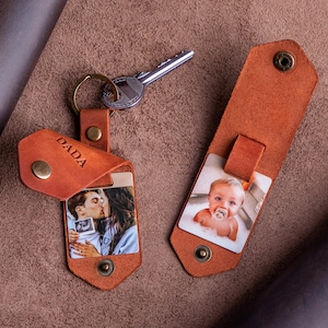 Man Accessory - Leather Keychain With Photo, Personalized Gifts for Him ...