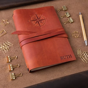 Custom Leather Journal for Graduation Gift for College - Etsy