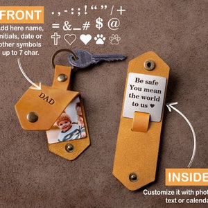 Man Accessory - Leather Keychain With Photo, Personalized Gifts for Him ...