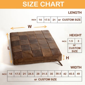 Leather Bench Pad, Bench Cushion Pad, Dining Bench Seat Pad, Square ...